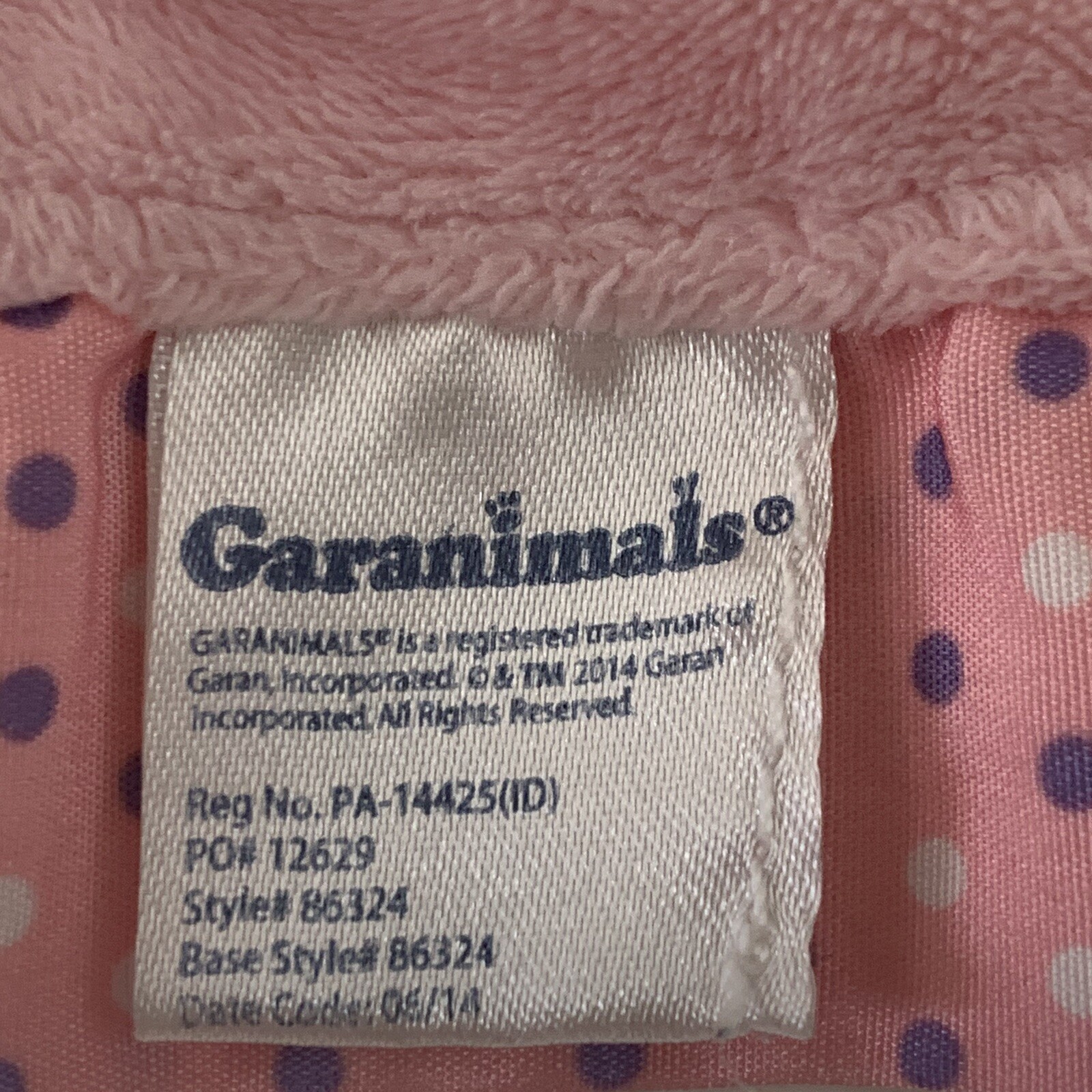 GARANIMALS Baby Doll Lovey Pink MY BEST FRIEND Plush Blonde Security ...