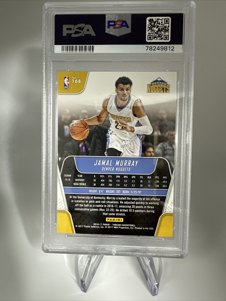 2016 Panini Threads Jamal Murray Rookie. PSA GEM MINT 10! Denver ...