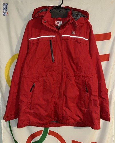 Oobe Chick Fil A Fleece Jacket Large Red Full Zip Hooded Rain Chicken ...