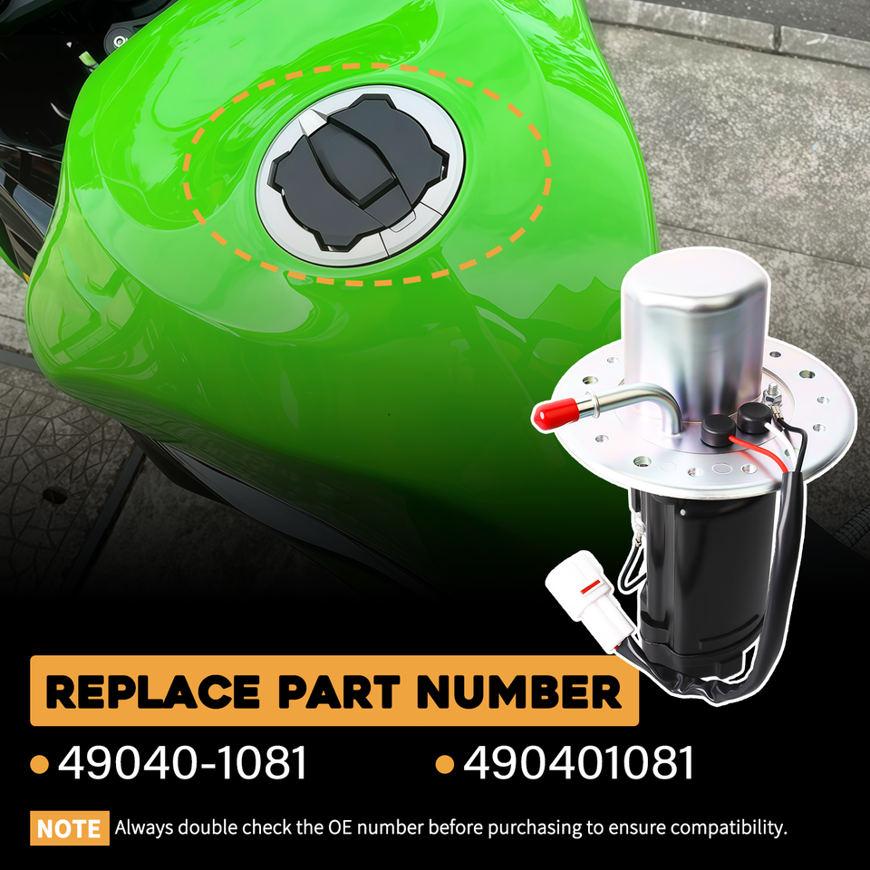 Fuel Pump Fit For Kawasaki Ninja ZX-6R ZX-6RR 2003 2004 Replace 49040 ...