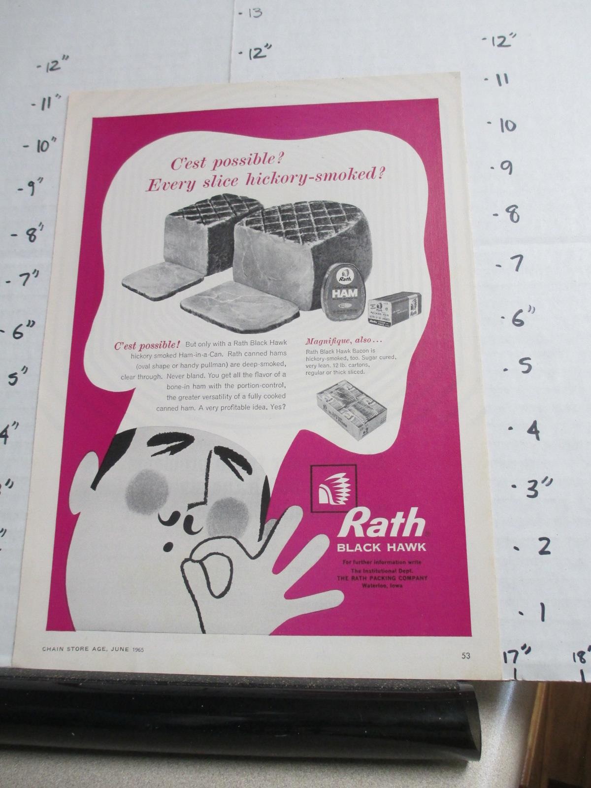 magazine ad 1960s RATH Packing Waterloo IA Black Hawk ham bacon | eBay