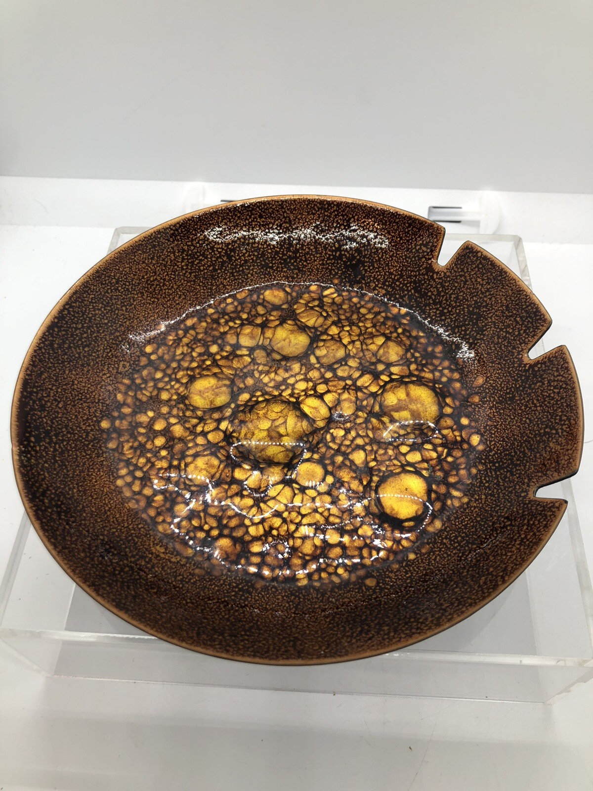 Vintage 7" Dia Handcrafted Enamel on Copper by BOVANO of Cheshire, Conn ...