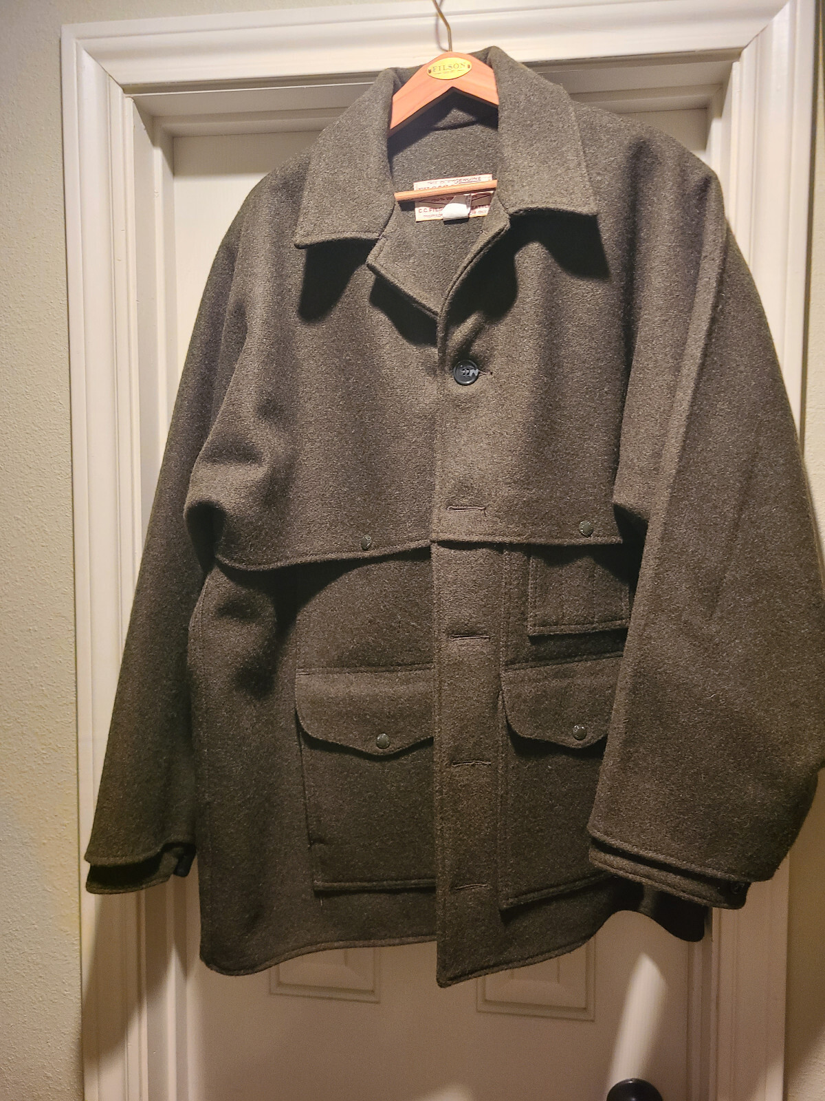 Filson Wool Double Mackinaw Cruiser Jacket Coat 48 - Gem