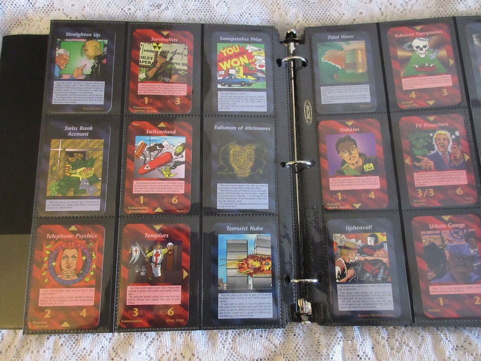All 200 UL Common Set 1995 ILLUMINATI INWO Card Game New World Order ...
