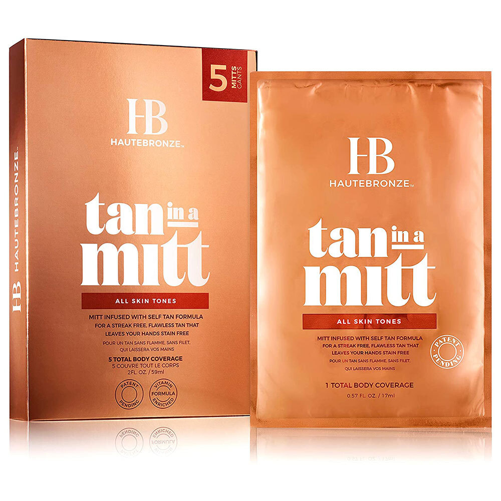 10pc Haute Bronze Tan-in-a-Mitt 59ml All Skin Tones Face/Body Self-Tan ...