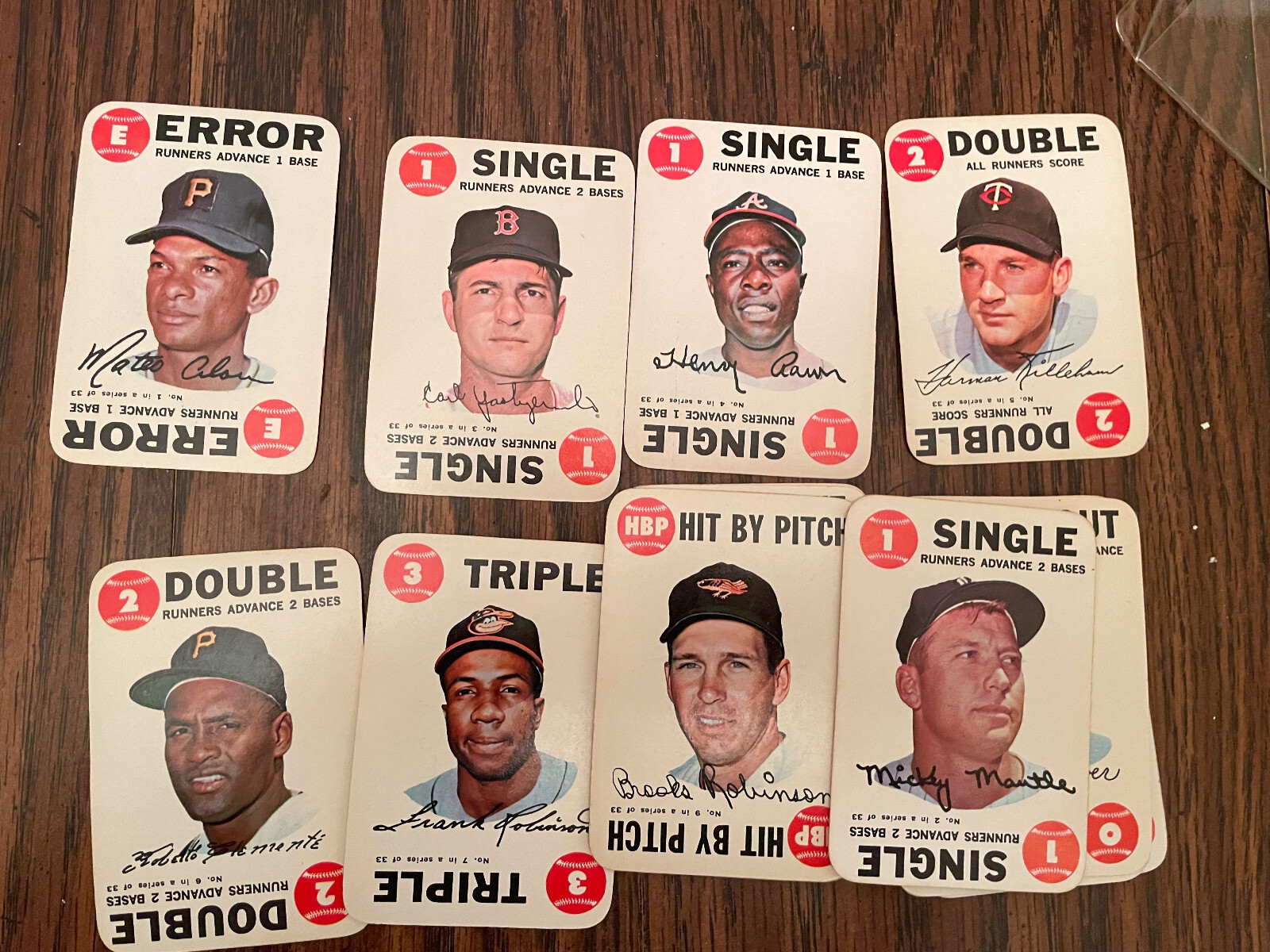 1968 TOPPS GAME COMPLETE SET ( 33 ) MANTLE / CLEMENTE / MAYS / AARON | eBay