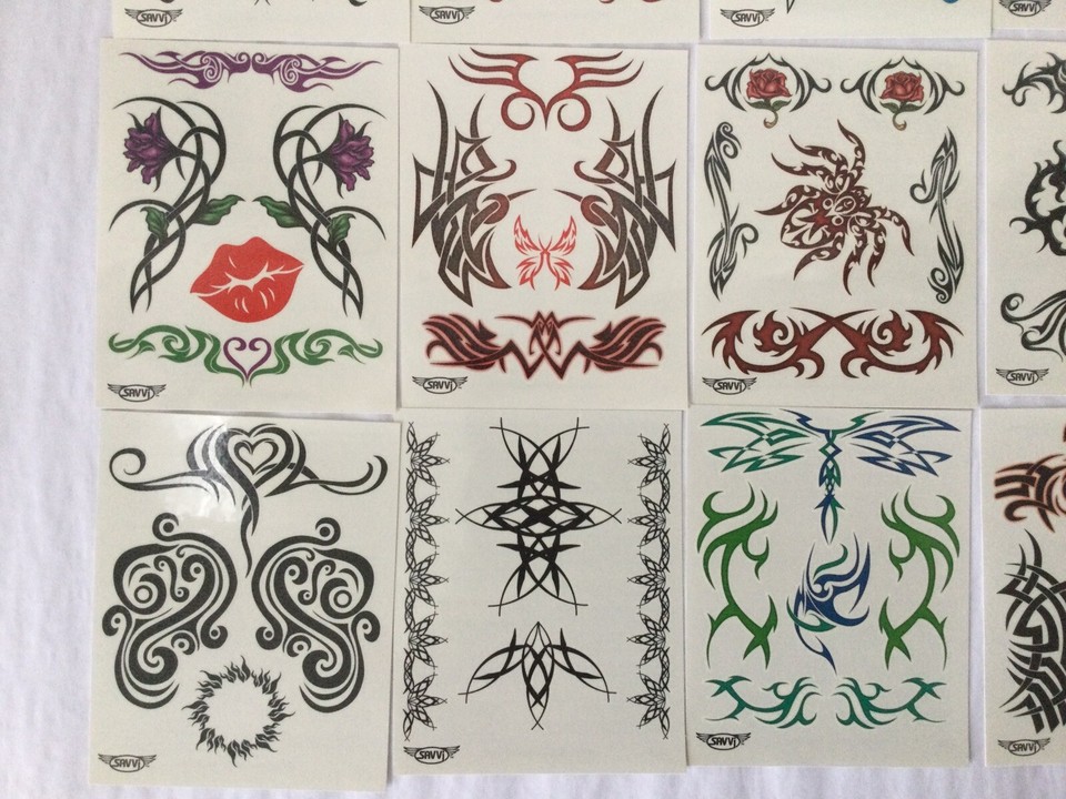 New 50+ Tribal Temporary Tattoos Savvi Sealed Package | eBay