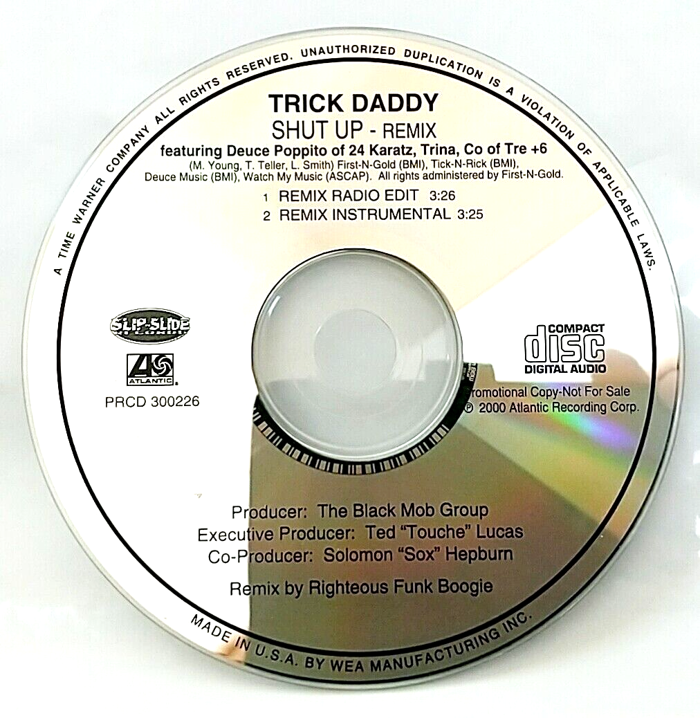 (CD) Trick Daddy ‎– Shut Up (Remix) , Promo, PRCD 300226, Single, Rare ...