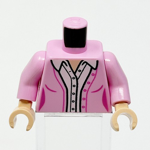 LEGO Minifigure Torso Pink Sweater White Button Shirt Open Collar ...