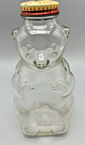 Vintage Snow Crest Beverages Glass Bear Bank Bottle Salem Mass 7” With ...