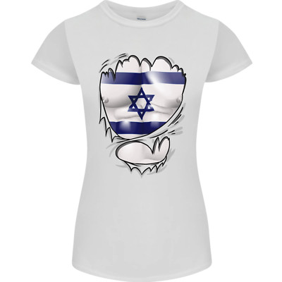 Gym The Israeli Flag Ripped Muscles Israel Womens Petite Cut T-Shirt | eBay