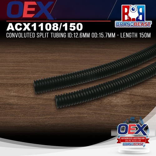 OEX ACX1108/150 Convoluted Split Tubing ID:12.6mm OD:15.7mm - Length ...