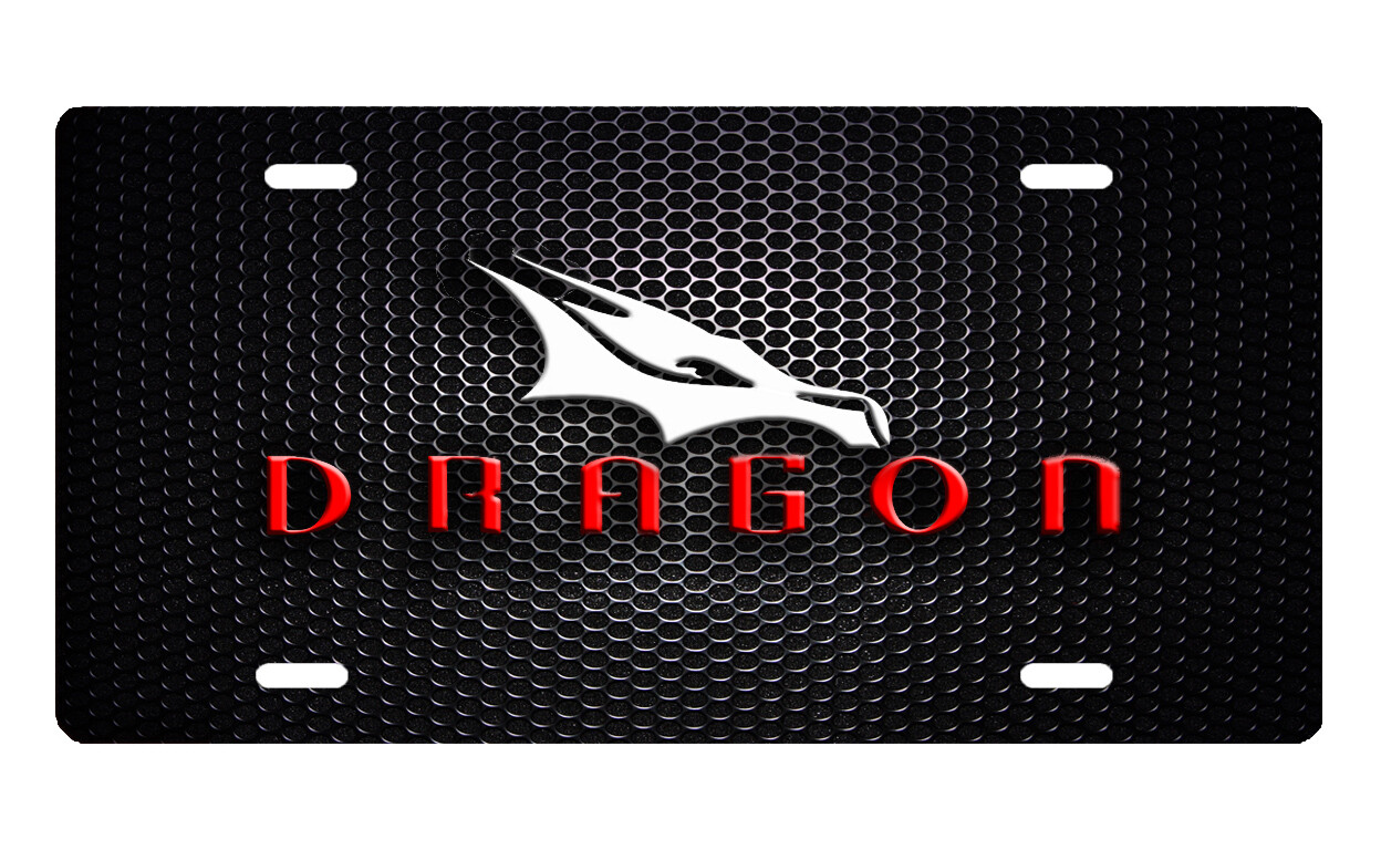 Space X dragon Art Aluminum Car Auto Vanity License Plate Red SpaceX ...