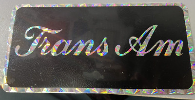 Trans Am vanity license plate NOS black | eBay