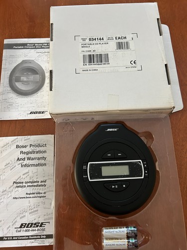 BOSE PM-1 Portable Single CD Player 034144 With All BOSE Paperwork ...