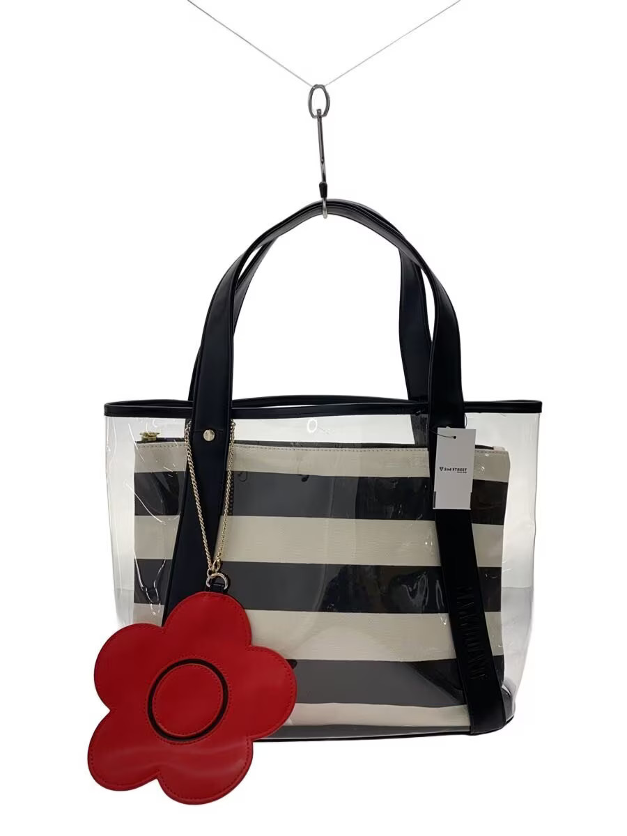 【US Duty Included】MARY QUANT Tote Bag PVC CLR Border - Gem