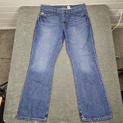 Cinch Carter Jeans Mens 38x34 Straight Leg Distressed Denim Western ...