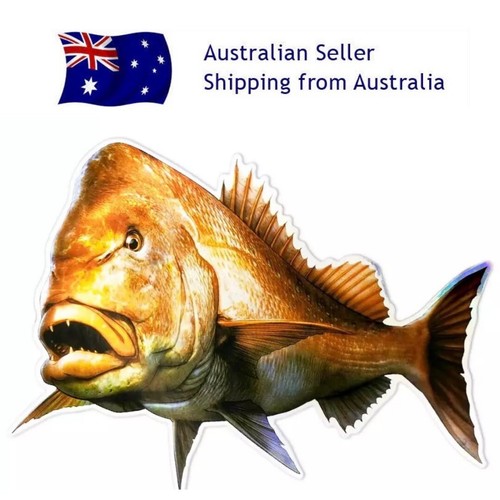 Reflective Snapper Decal 20cm Esky Boat Car Fish Sticker Fishing Gift ...