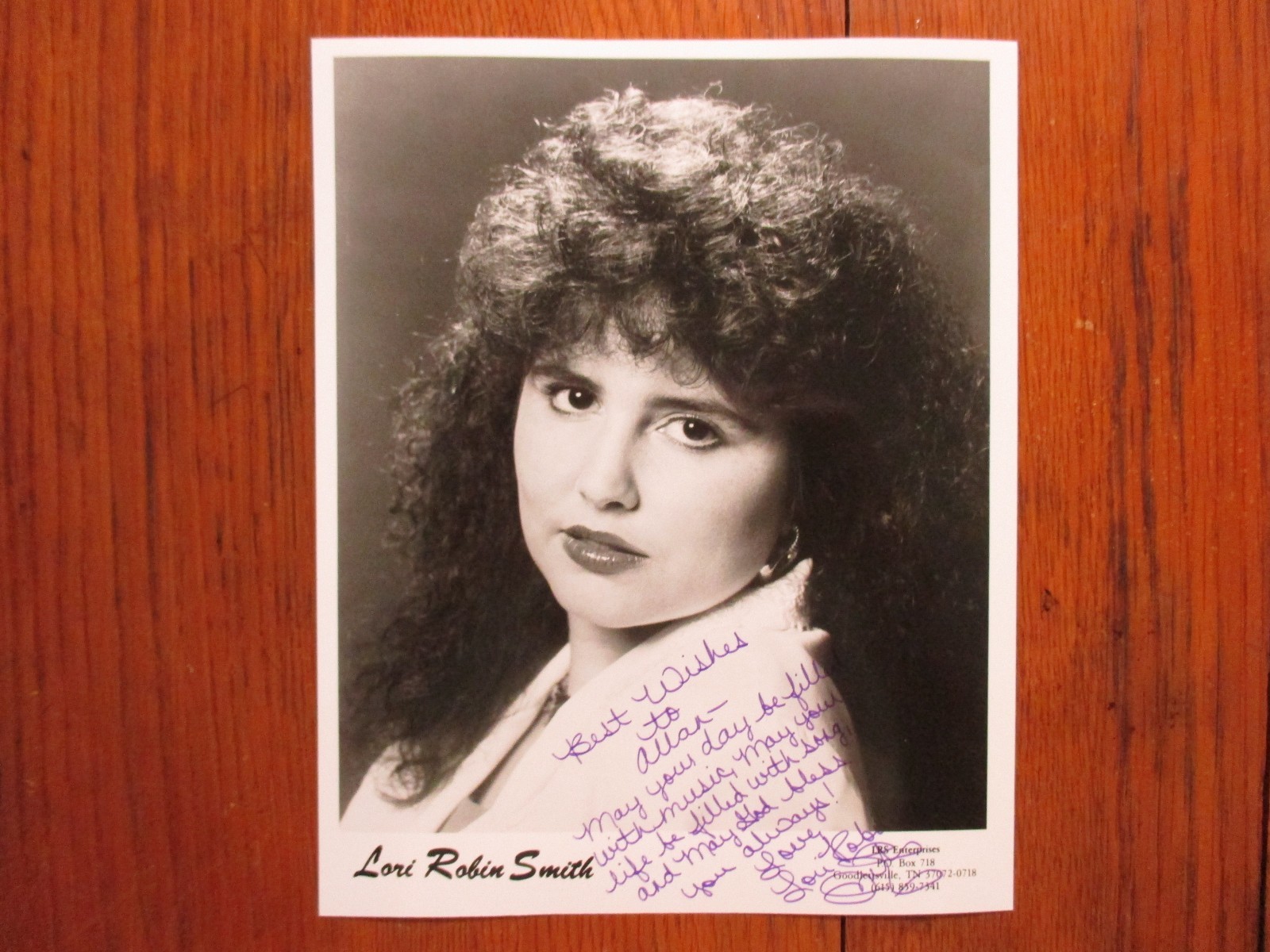 LOU ROBIN SMITH (Country Music Singer) Signed 8 x 10 Glossy B & W Photo ...