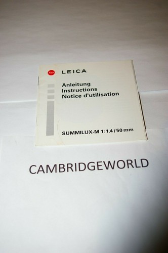LEITZ LEICA ORIGINAL INSTRUCTION MANUAL GUIDE BOOK FOR leica FOCUSING ...