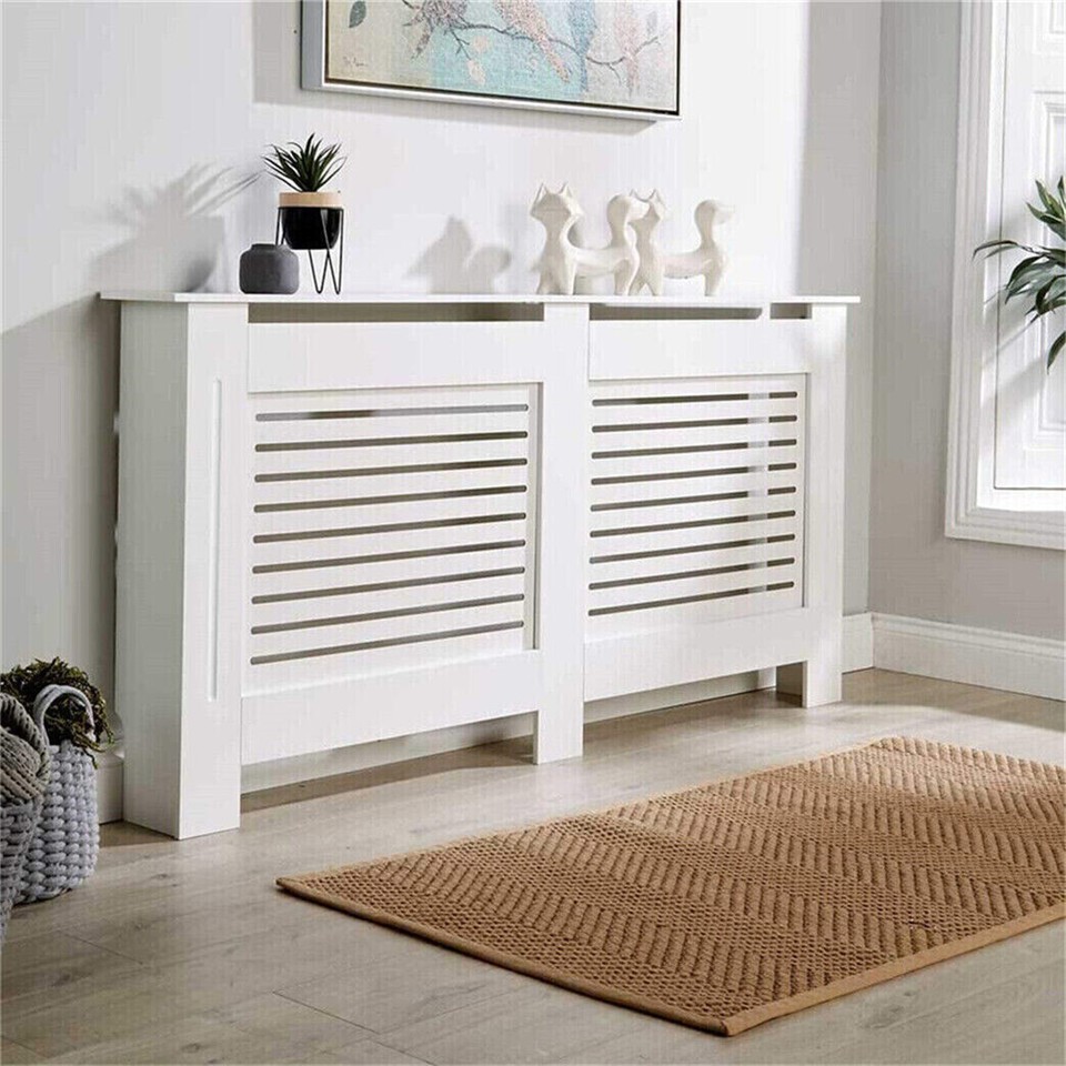 Extra Tall Radiator Cover 92cm Height MDF Cabinet Grill Shelf Furniture ...