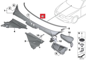 Genuine BMW Windscreen Sound Insulation Foam Seal Strip E89 F20 F30 ...