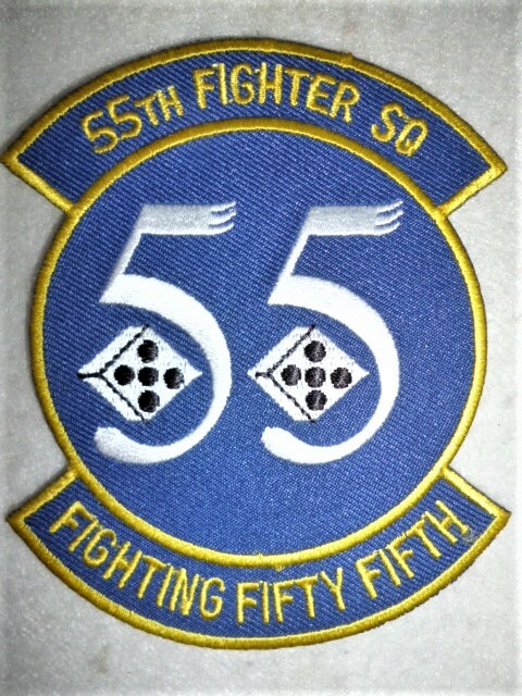 USAF Air Force Patch: 55th Fighter Squadron "Fighting Fifty Fifth ...