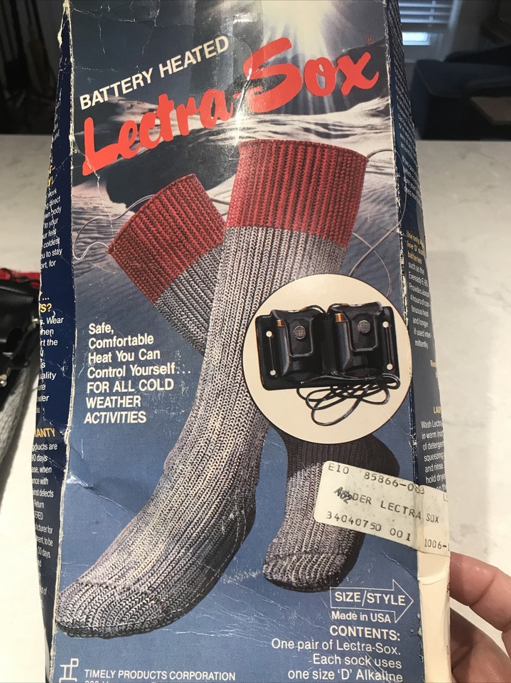 Nordic Gear Lectra Sox Battery Heated Socks Size Medium NOS Original ...