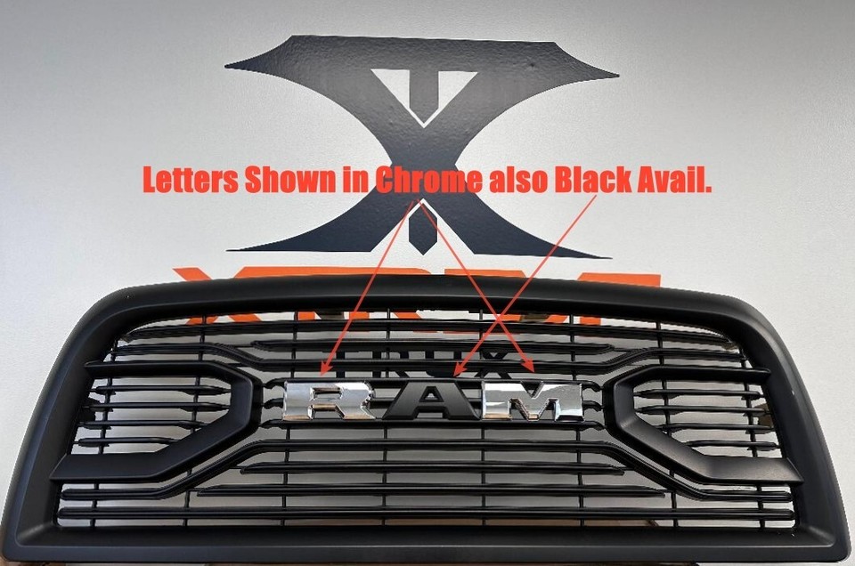 Matte Black Replacement Grille Letters For 10-18 Dodge Ram 1500 2500 ...
