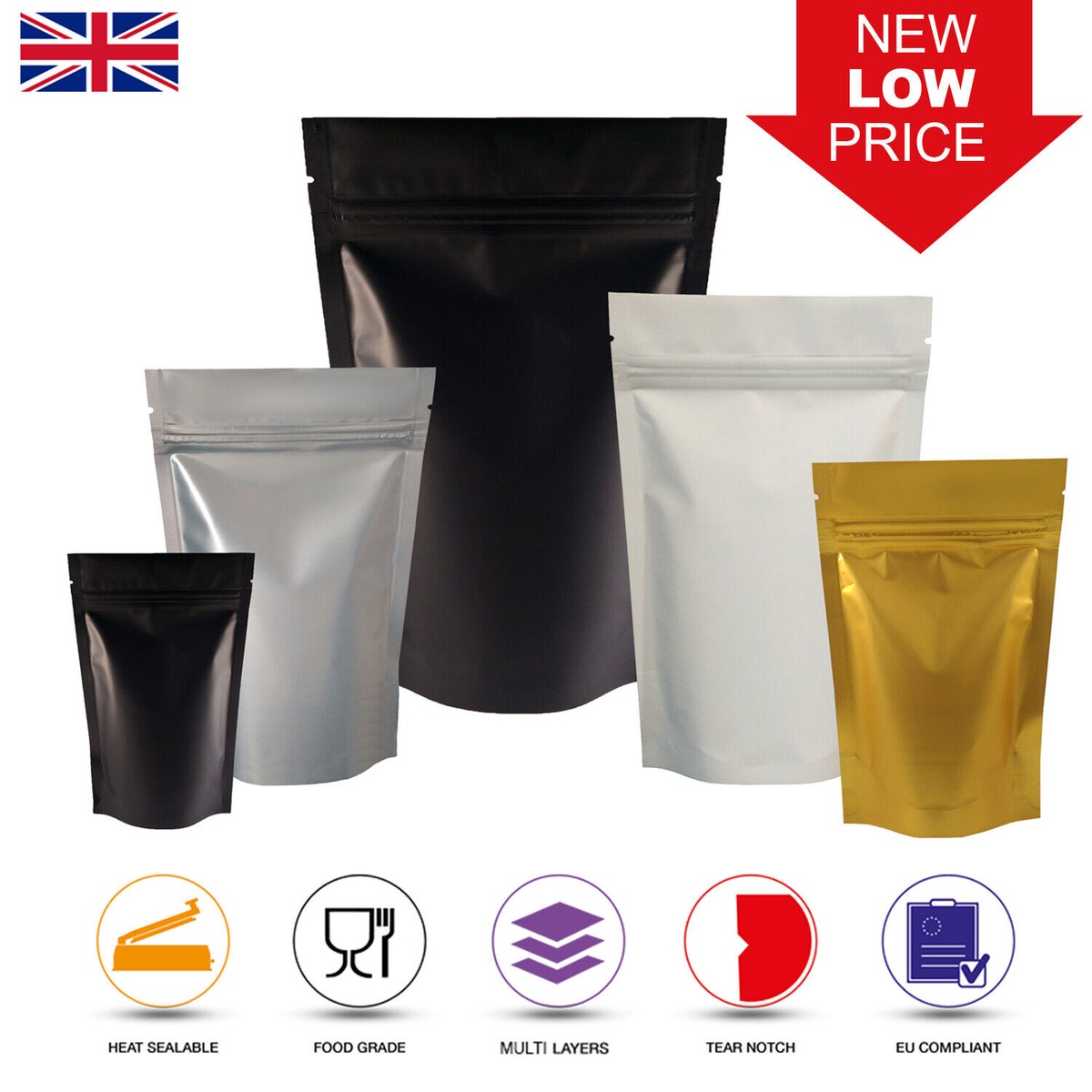 Stand Up Resealable Bags