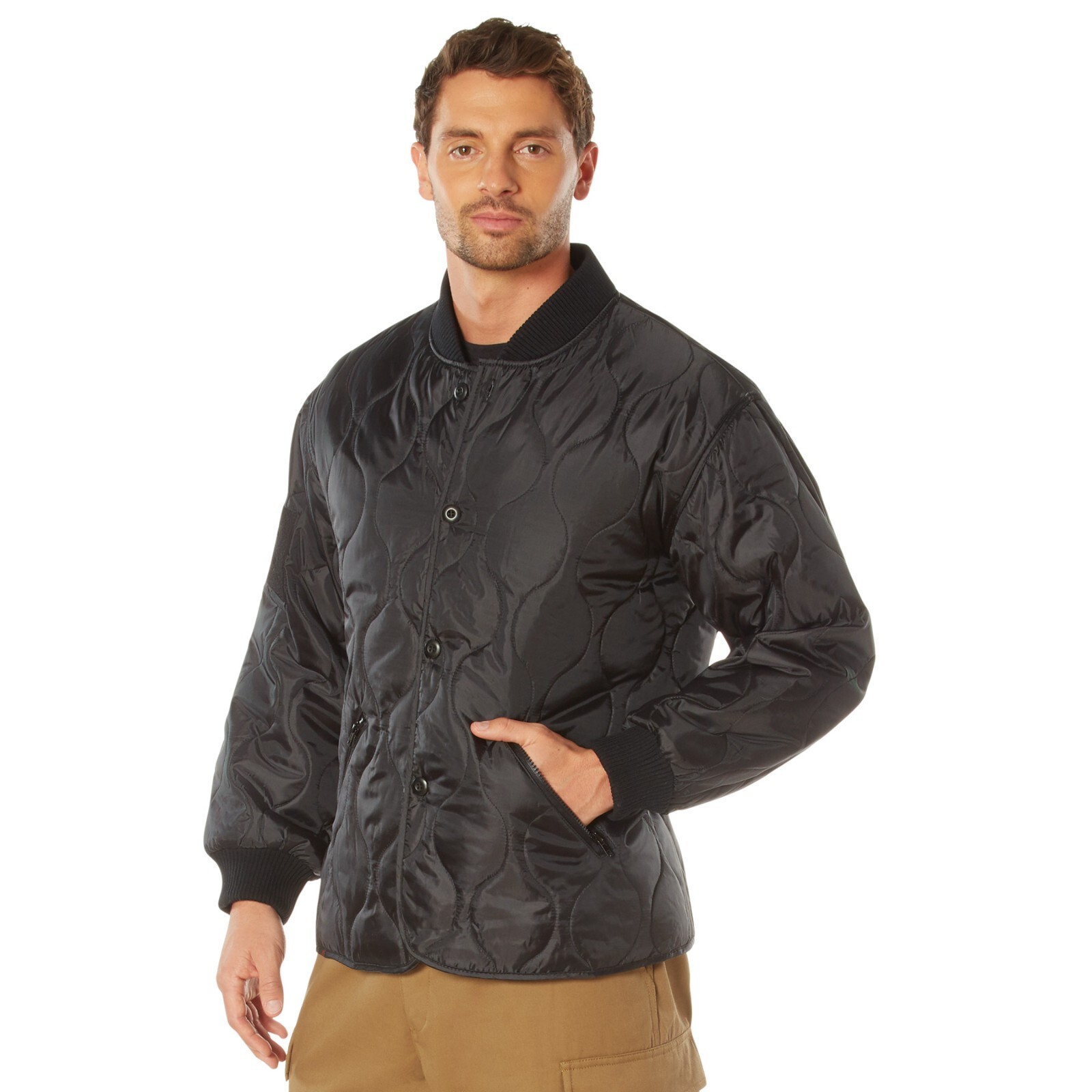 Men's Military Style Quilted Woobie Fashion Jacket | eBay