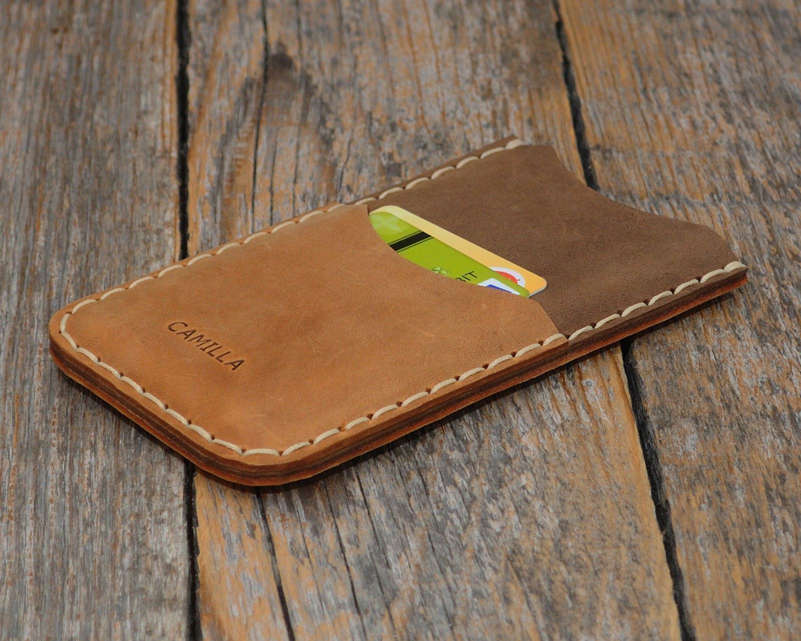 Personalized Leather Case For Samsung Galaxy. Hand Stitched Pouch Card ...