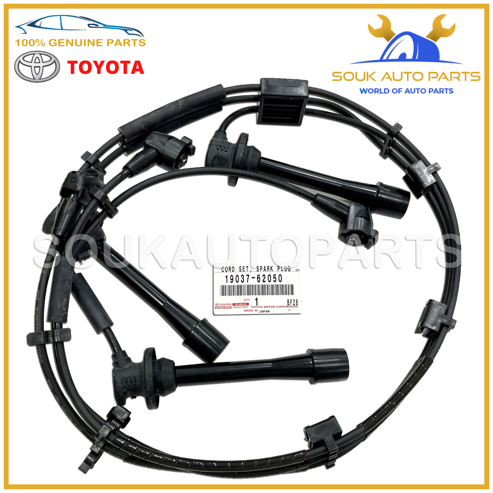 19037-62050 Genuine Toyota SPARK PLUG WIRE SET 1903762050 OEM | eBay
