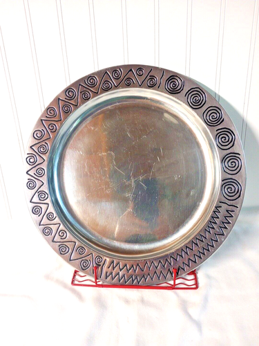 VTG 1990s RWP WILTON CO. ARMETALE REGGAE SERVING PLATE PLATTER CAST ...