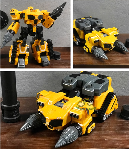 MINIFORCE X MAXBOT Yellow Ranger Transforming Robot Drill Machine Car ...