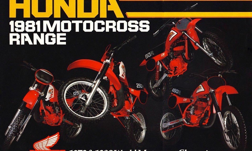 LICENSED 1981 Honda CR80R Vintage Decal Kit tank & side panel sticker ...