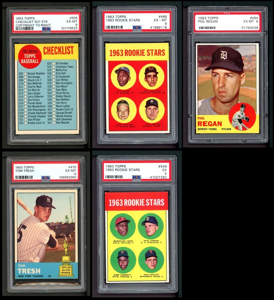 1963 Topps Baseball Complete Set w/o #537 Rose w/o #537 Pete Rose 5 ...