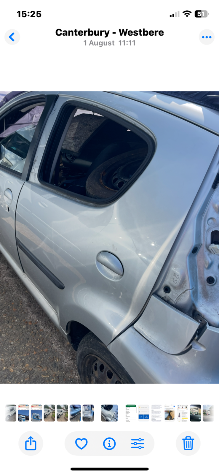Peugeot 107 passenger rear door silver | eBay UK