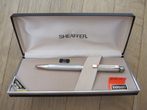 Vintage Sheaffer Targa Sterling Silver .925 ballpoint w/case USA works ...