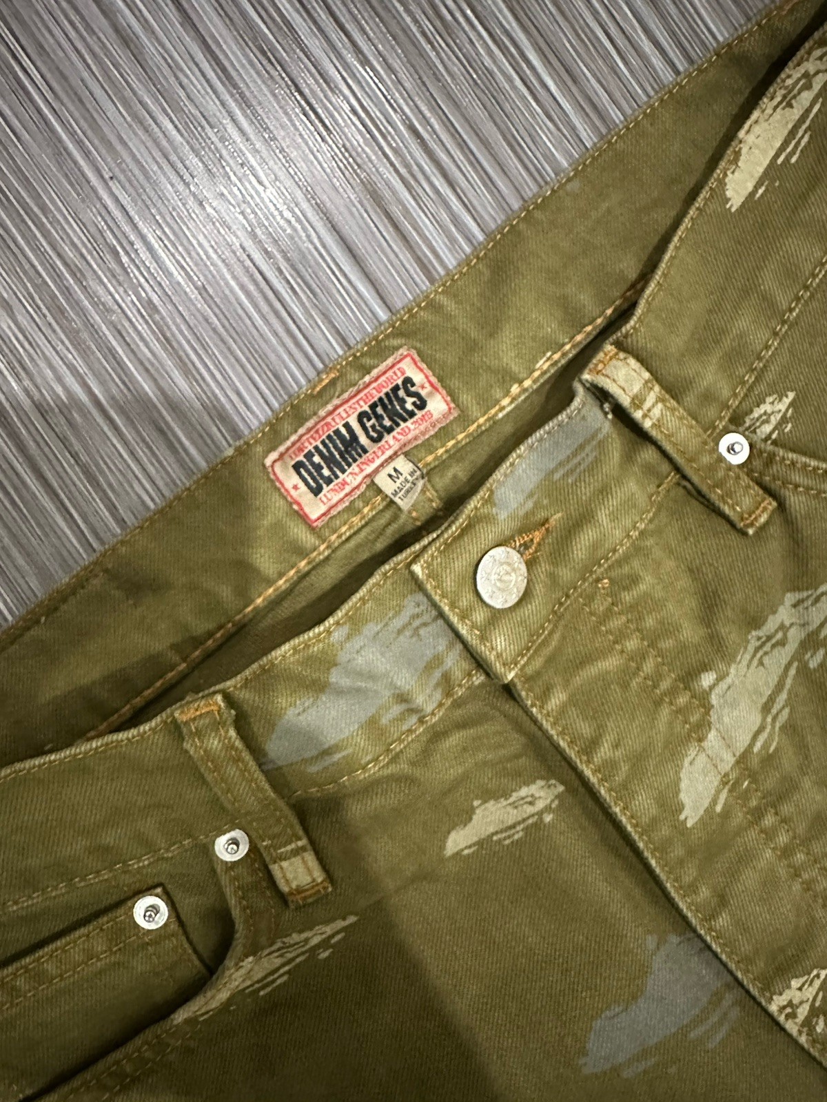 Corteiz Alcatraz Pattern Denim Jeans Mens Medium Sz 3… - Gem