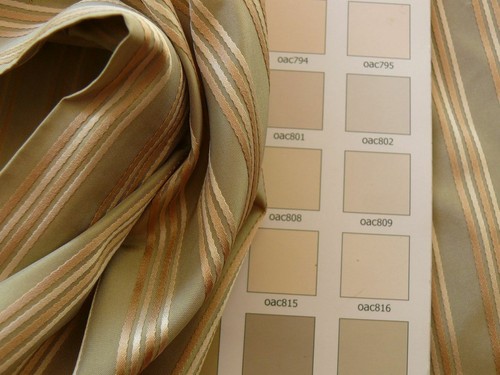 CORAGGIO TEXTILE FABRIC Silk Stripe Green 3Y fr ITALY MSRP $300+/YARD ...