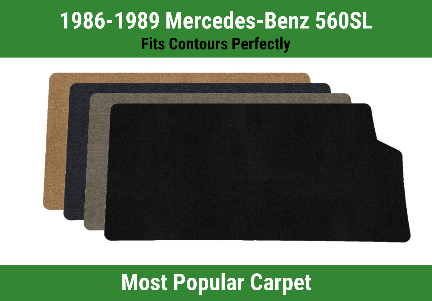 Lloyd Ultimat Small Deck Carpet Mat for 1986-1989 Mercedes-Benz 560SL ...