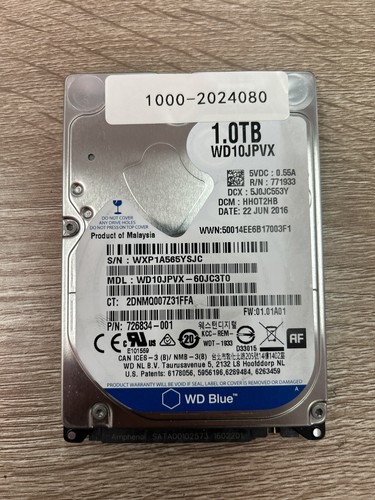 WDC 1TB 2.5" SATA HDD 5400 RPM WD10JPVX-60JC3T0 | eBay
