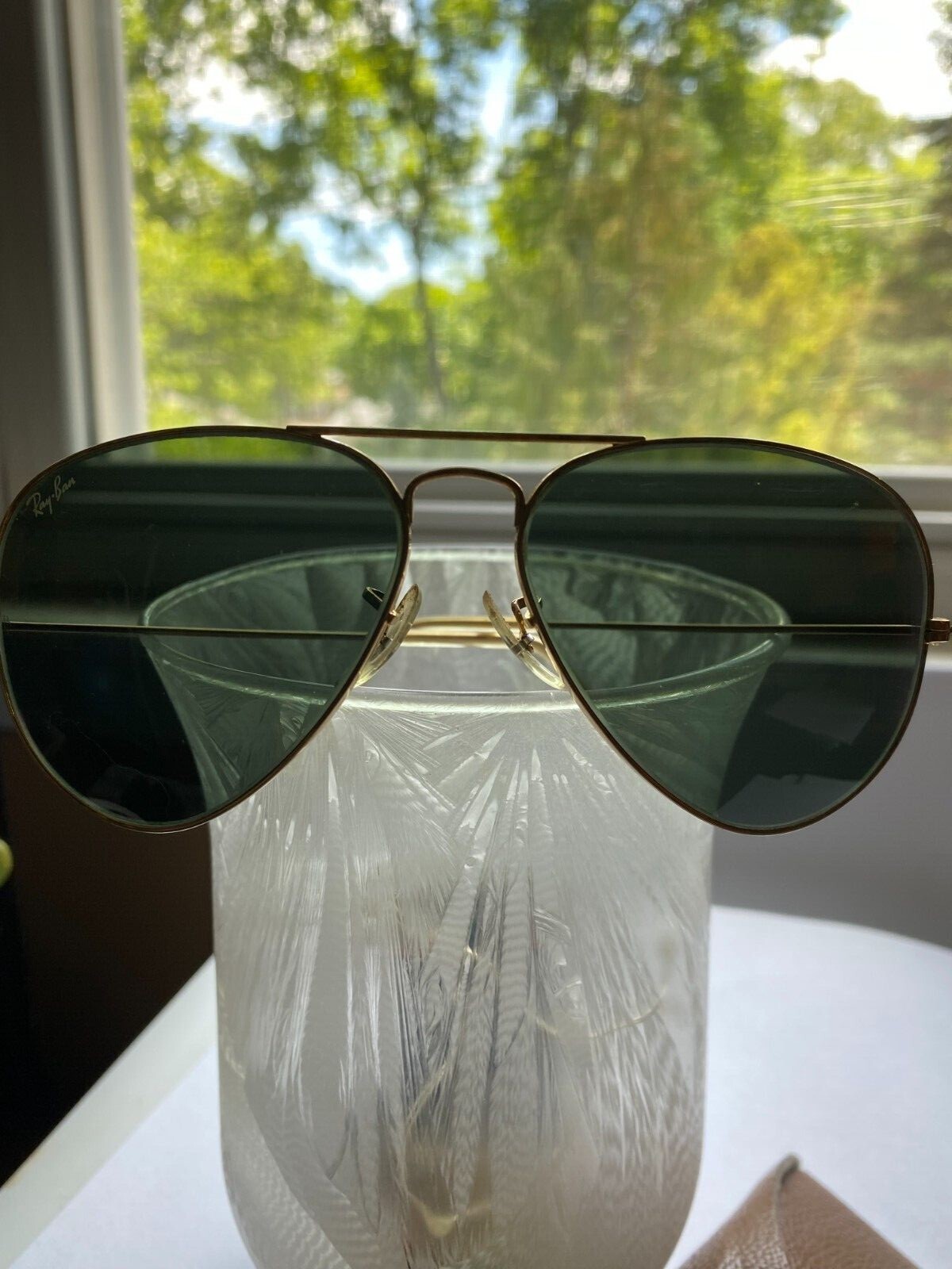 Vintage Ray Ban Aviator Sunglasses - Gold frames. - Gem