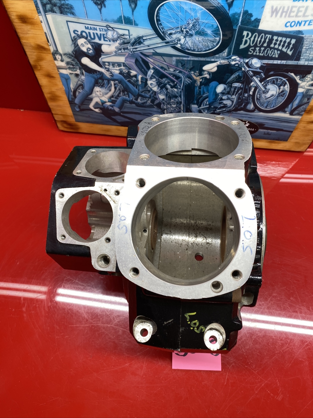 indian engine cases bottle cap left right motor Motor S&S Harley BLEM ...