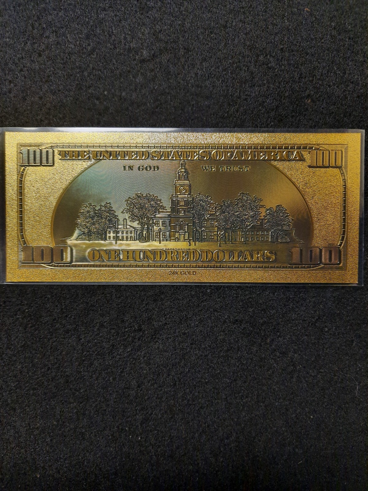 One Old Style $100 24k Gold Bank Note With Protective Sleeve (1) | eBay