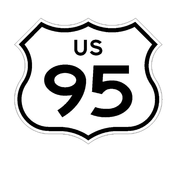 4" us route 95 highway sign bumper sticker decal usa made | eBay