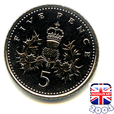 A BRITISH 2004 ELIZABETH II FIVE PENCE 5p coin, 22 Years Old! | eBay
