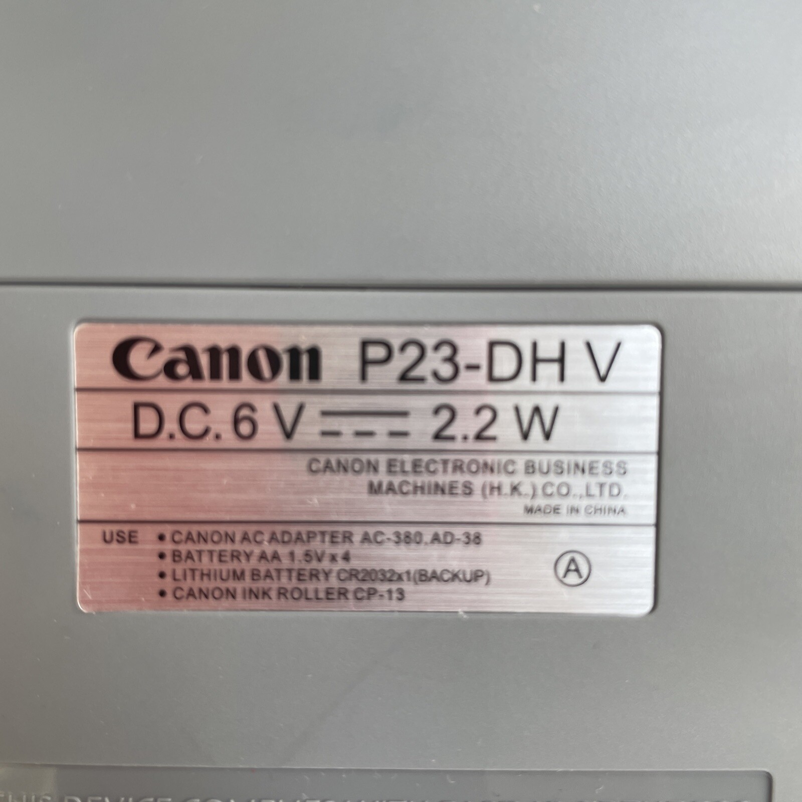 Canon Calculator Printer P23-DHV Clock 2 Color Print Work Great Battery ...
