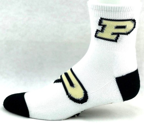 Purdue Boilermakers White & Black Deuce Quarter Socks | eBay